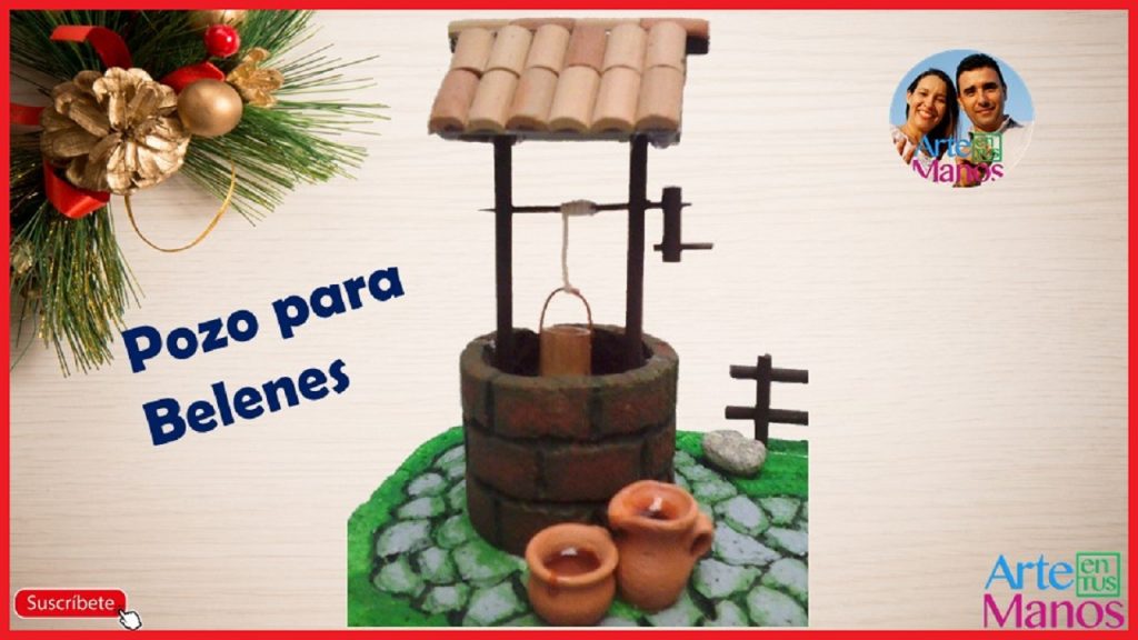 Pozo para belenes o pesebres, hecho en icopor (tecnopor, porexpand ...