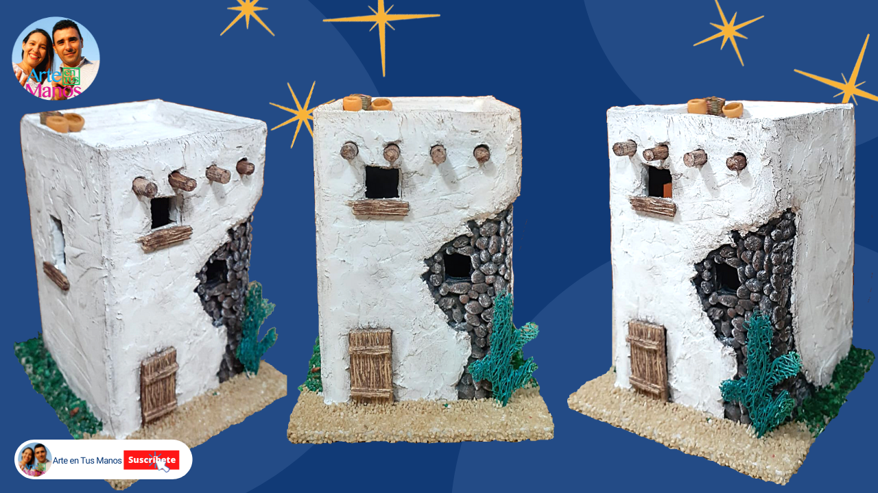 Casas Fáciles en Cartón Para Belenes, Pesebres, Con Arte en Tus Manos ...