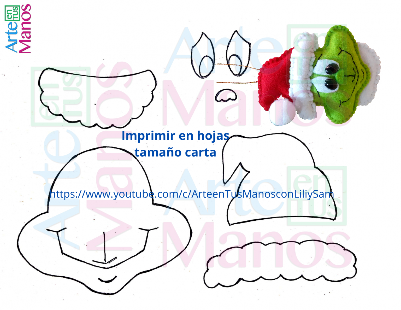 Esferas Navideñas en Fieltro, Grinch, Elfos y Gnomos, Tutorial con Arte ...