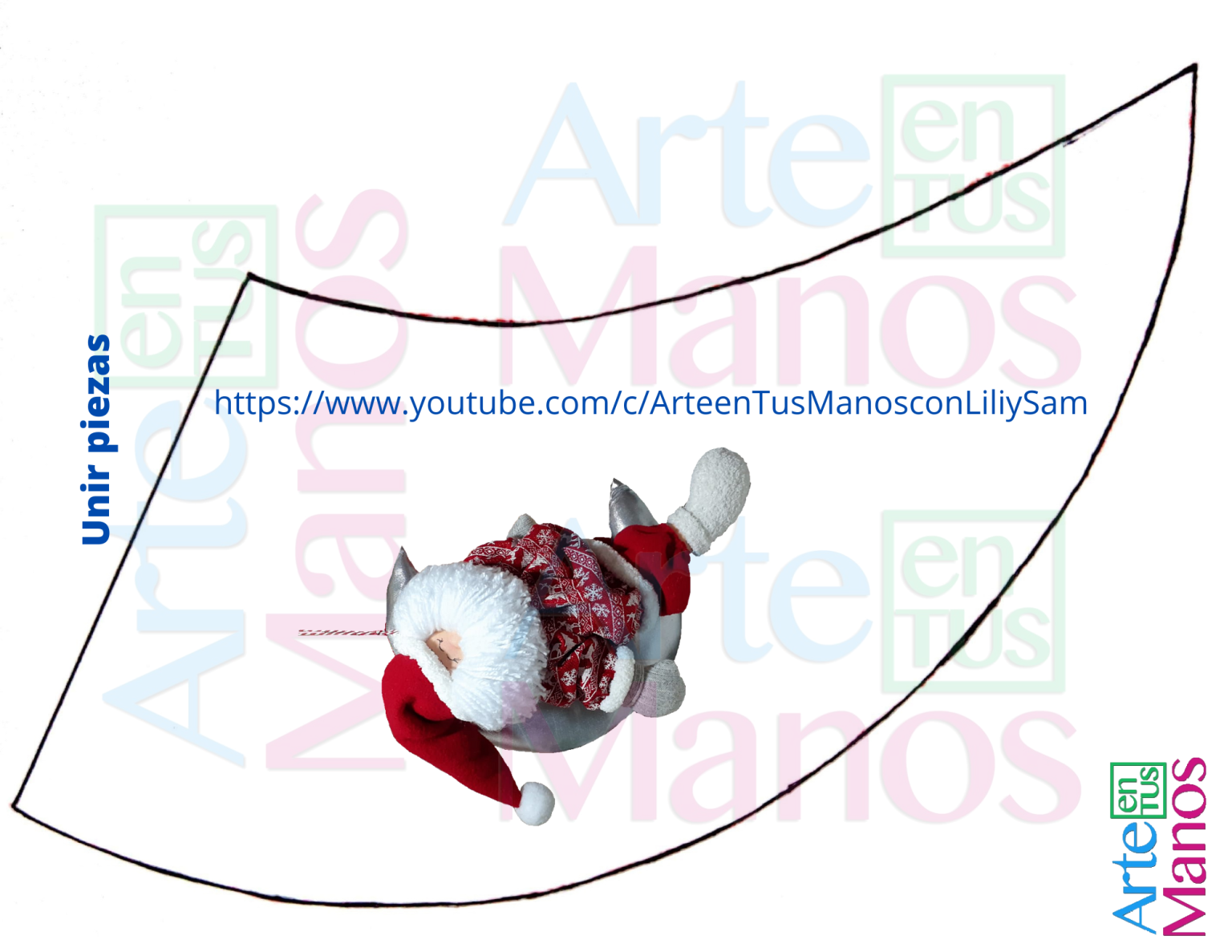 Santa Claus Dormilón en la Luna, Tutorial con Arte en Tus Manos - Arte ...