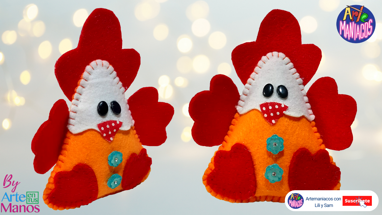 Gallinas en Fieltro, para Imanes o Aplicaciones, Manualidades con ...