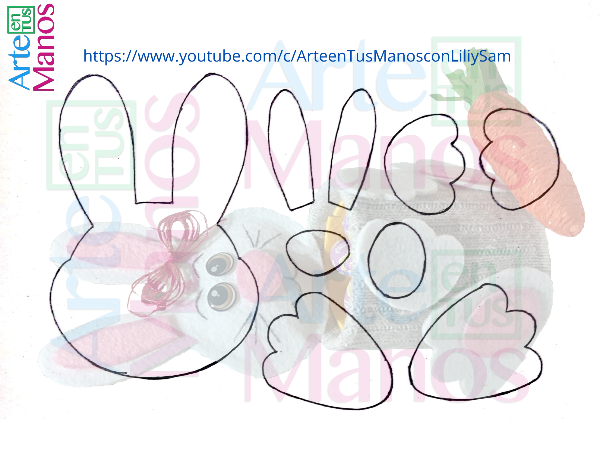 Conejos Dulceros, Porta Lápices en Fieltro o Foami, Fácil con ...