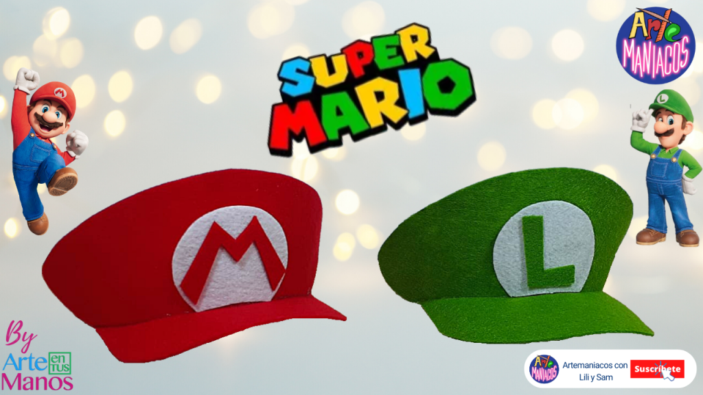 Viseras, Gorras de Mario Bros y Luigi en Fieltro o Foami, Fácil con ...
