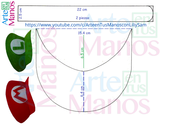Viseras, Gorras de Mario Bros y Luigi en Fieltro o Foami, Fácil con Artemaníacos - Arte en Tus ...
