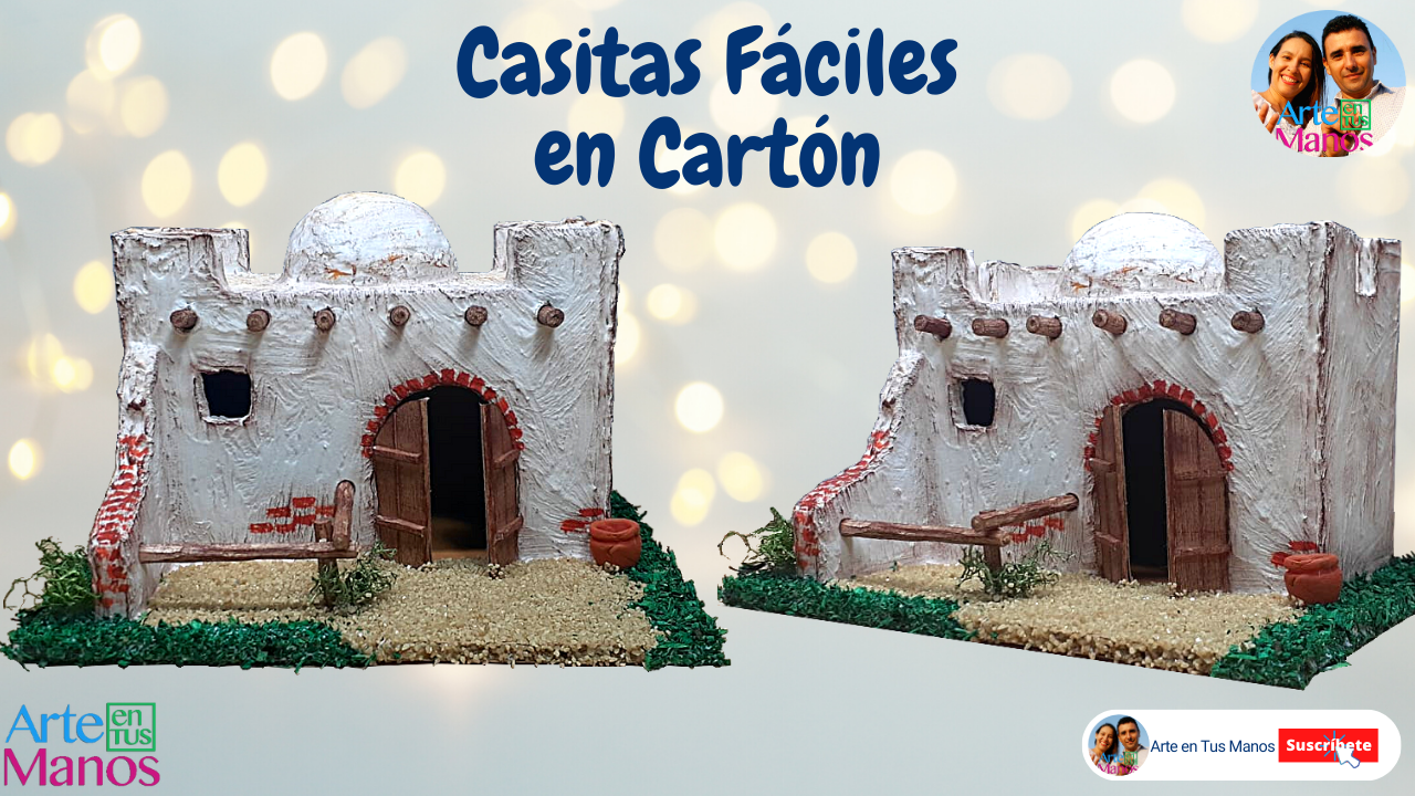 Casas Fáciles en Cartón Para Pesebres, Tutorial Arte en Tus Manos ...