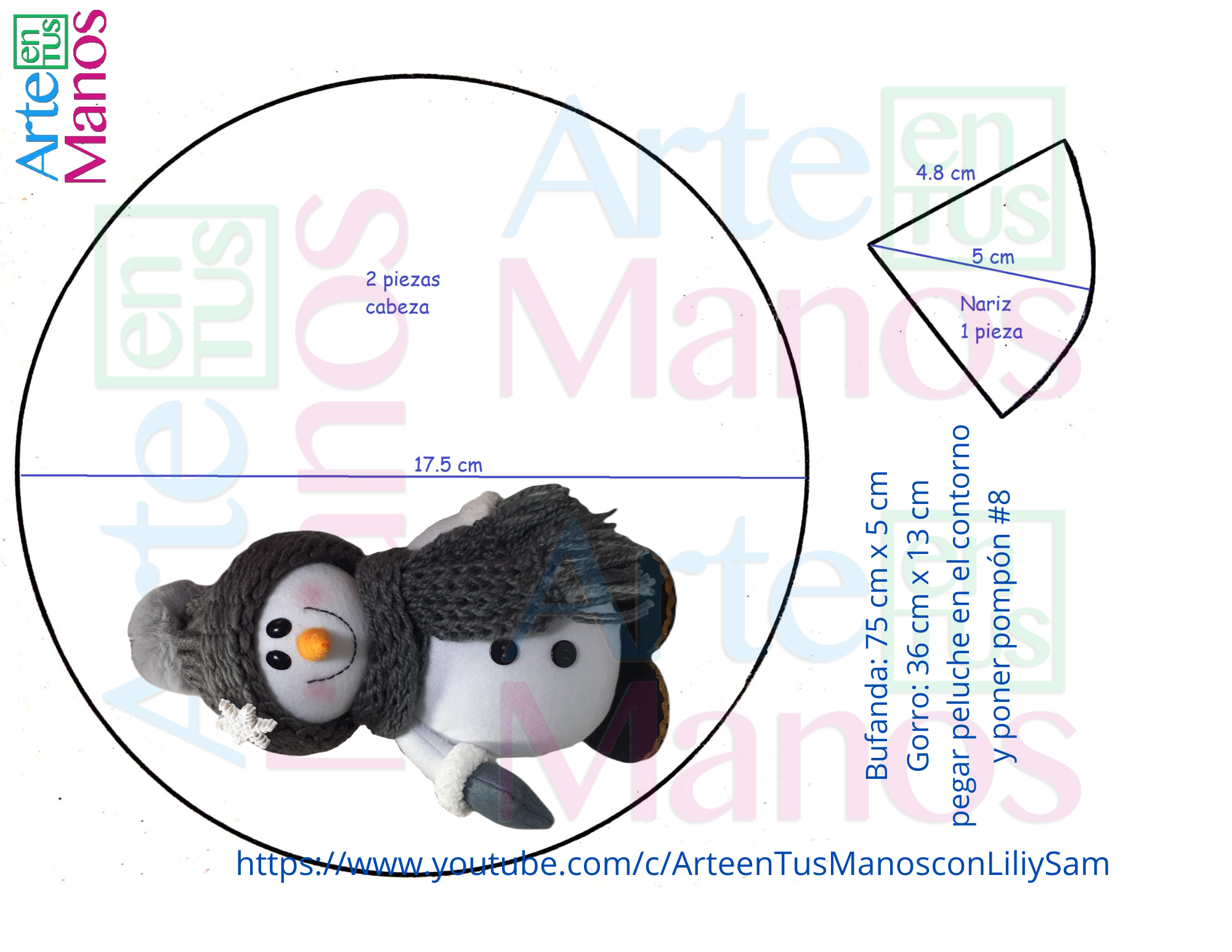 MUÑECOS DE NIEVE En Icopor 34 cm, FÁCILES Con Arte en Tus Manos - Arte ...