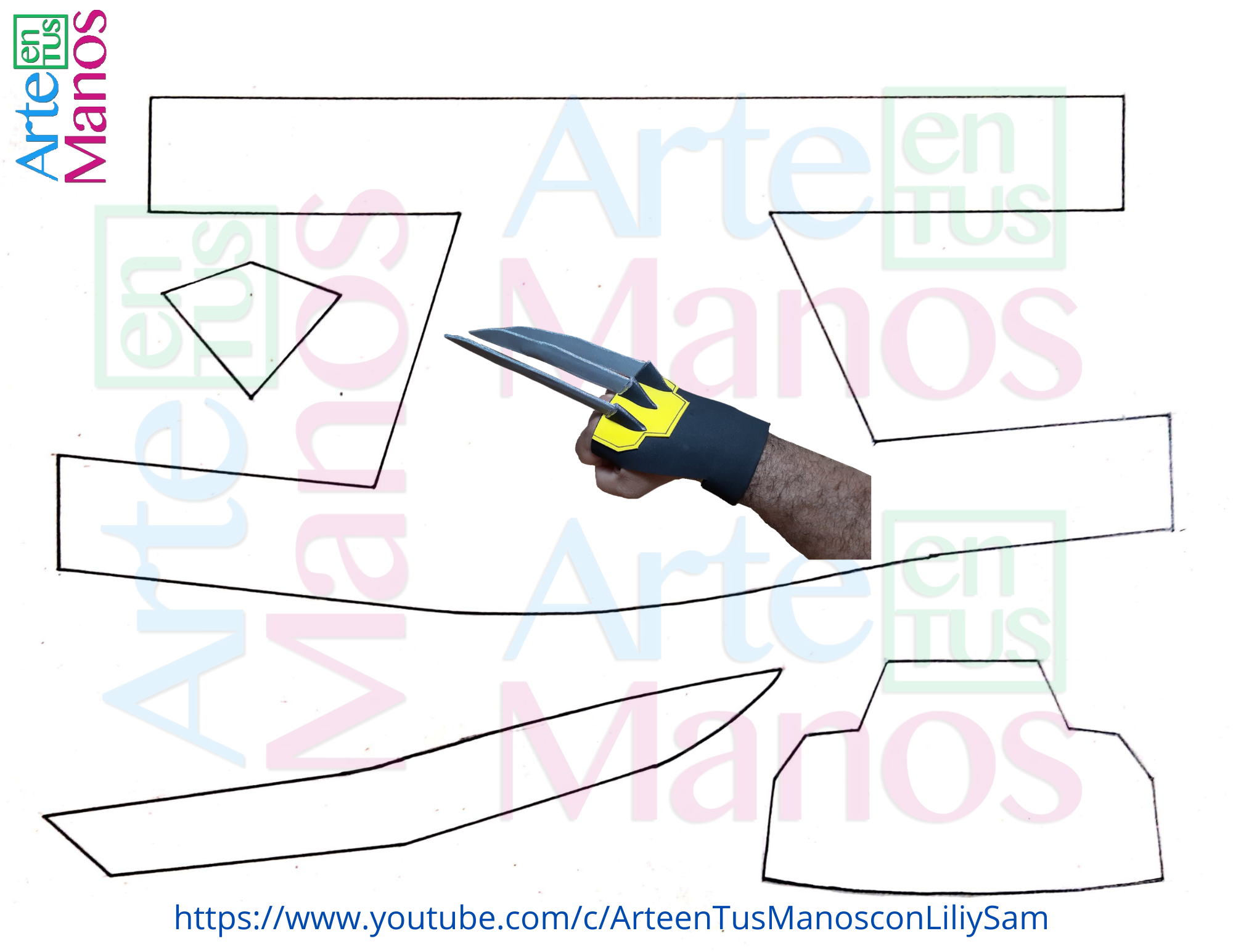 GUANTE GARRA WOLVERINE en FOAMI, Fácil con Artemaníacos - Arte en Tus ...