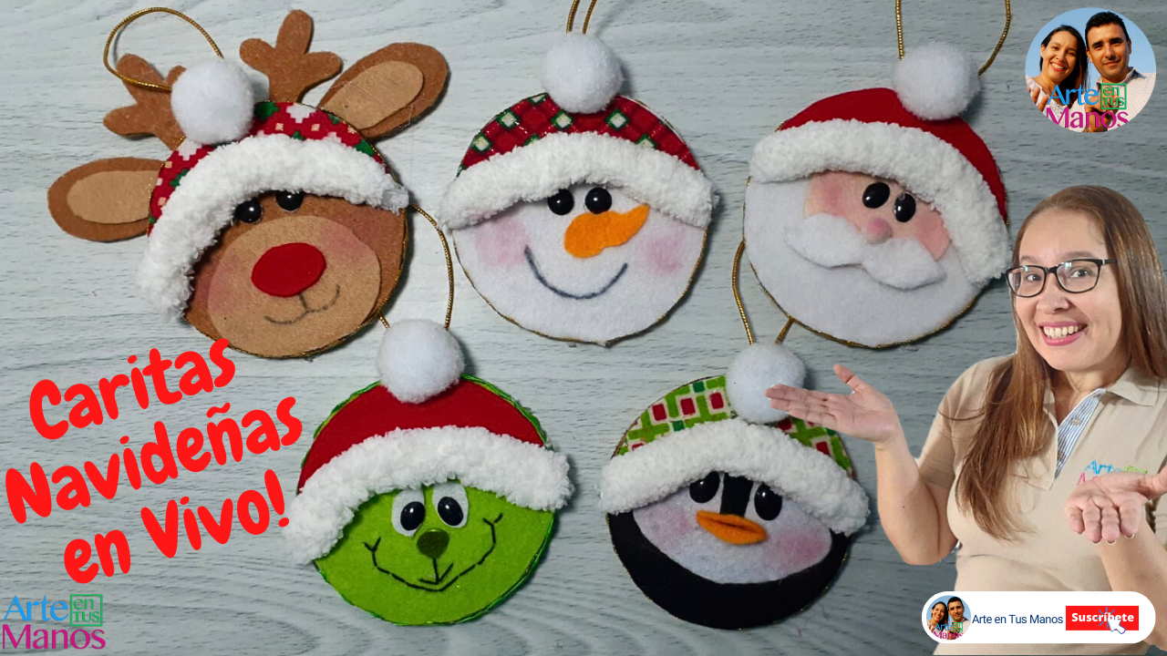 Esferas Navideñas Con Fieltro y Cartón - 5 motivos - Arte en Tus Manos ...