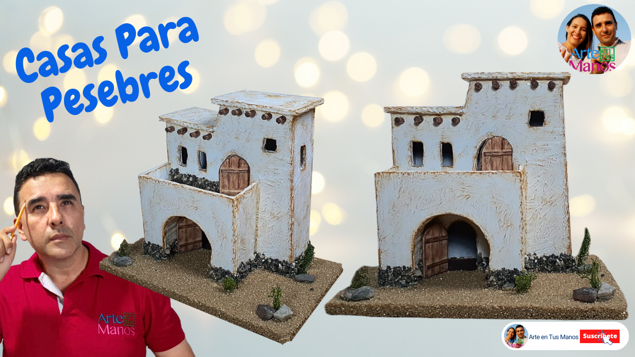 CASAS Para BELENES, PESEBRES En Cartón, FÁCILES Con Arte en Tus Manos ...