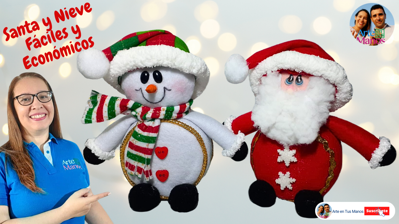 SANTA CLAUS y MUÑECOS NIEVE Con Material Reciclable, FÁCILES Con Arte ...