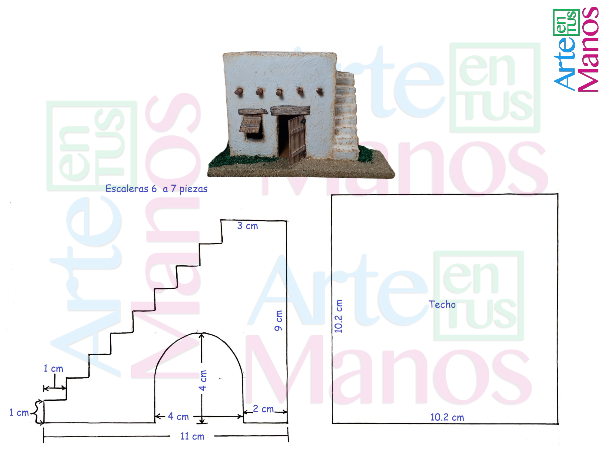 CASITAS EN CARTÓN Para Pesebres, Belenes, FÁCILES Con Arte en Tus Manos ...