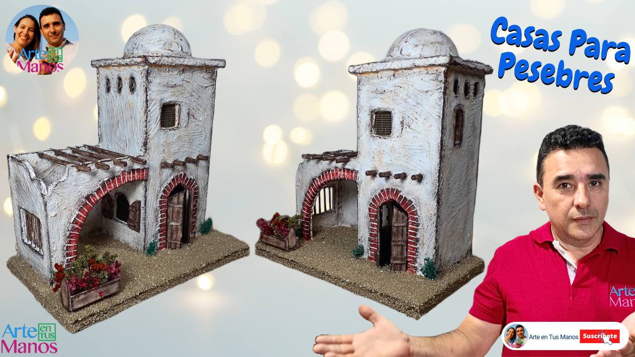 Hermosas CASAS PARA PESEBRES En Cartón 7, Tutorial Arte en Tus Manos ...