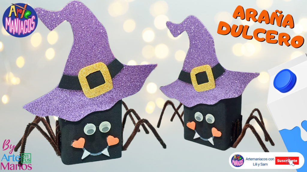 ARAÑAS DULCEROS Con Cajas y Foami Muy Fáciles Con Artemaniacos con Lili ...