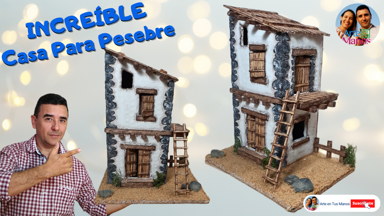 INCREIBLES CASAS Para PESEBRES, Belenes en Cartón, Tutorial Arte en Tus ...